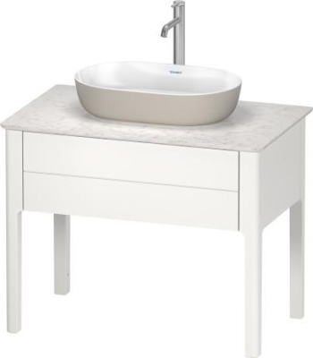 Duravit Luv DuraCeram Çanak Lavabo, 60 cm, Beyaz-Satin Mat Gri Modeli